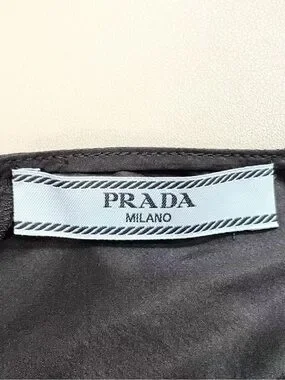 Prada | Tops | Steal Prada Black Sleeveless Logo Shell Top | Poshmark